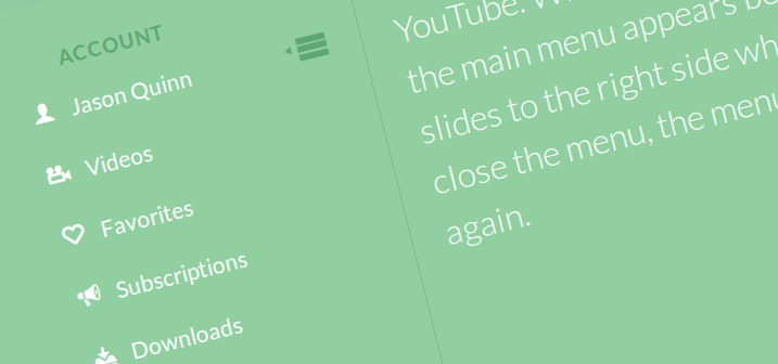 Como hacer un menu con efecto como Youtube