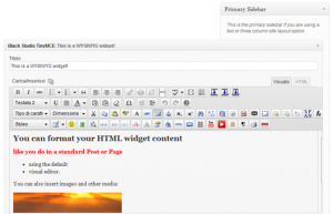 Como incluir un Editor Visual en los Widgets de Wordpress