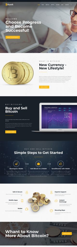 Los 5 Mejores Plantillas para Bitcoins y Criptomonedas de WordPress