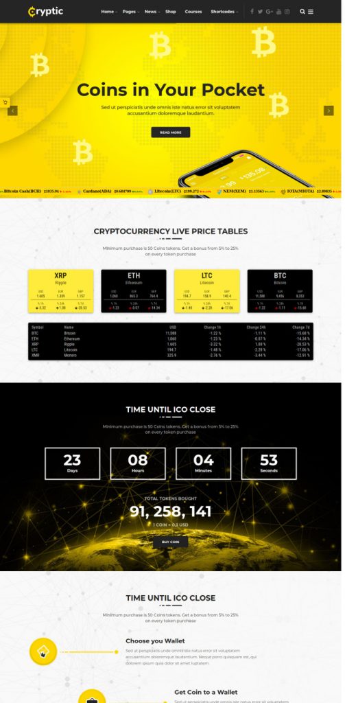 Los 5 Mejores Plantillas para Bitcoins y Criptomonedas de WordPress