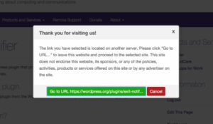 Plugin Notificador de Salida de Página para WordPress